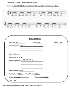 Cobbler, Cobbler (Hunt the Slipper) – Mrs. Hale's Harmonies